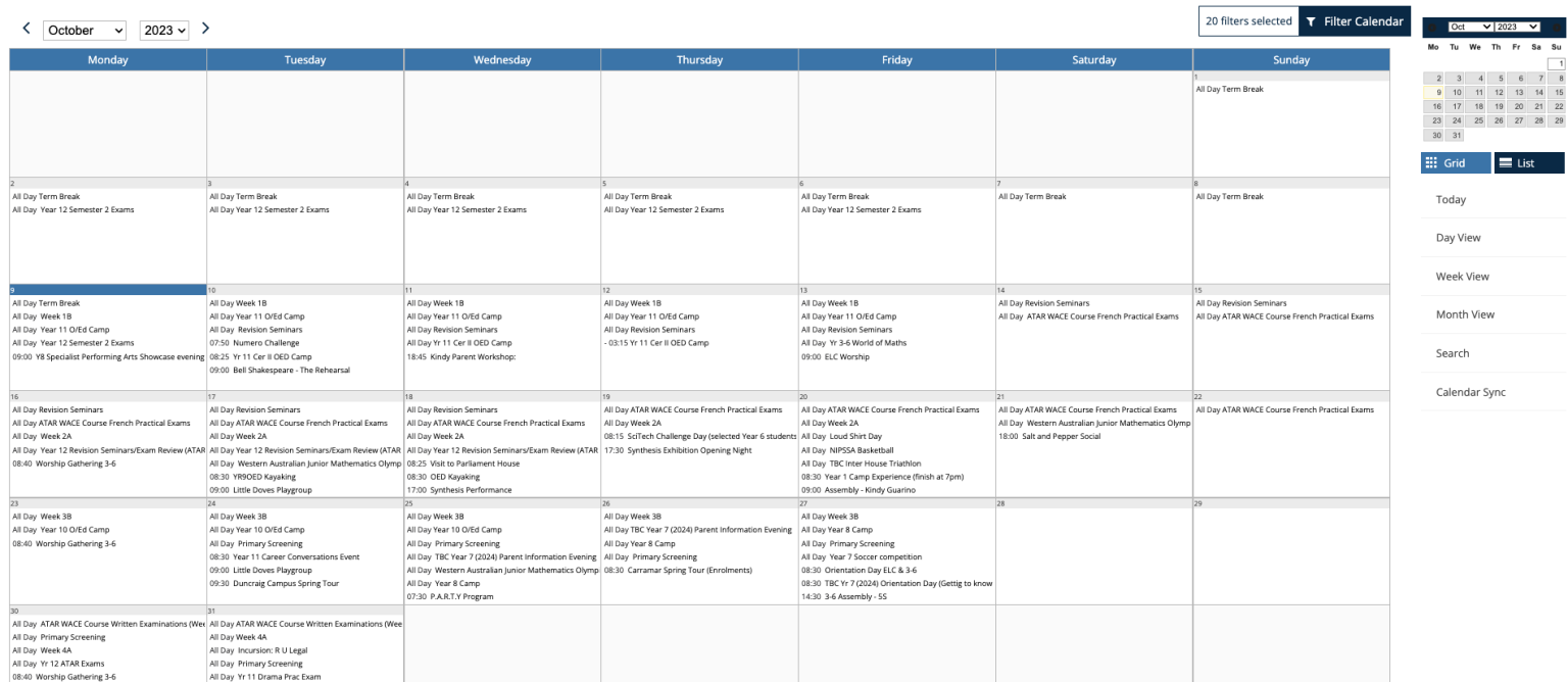 Welcome to our new school calendar! | St Stephen's School